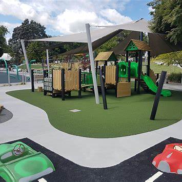 Hamilton Lake Domain Playground, beside scenic Lake Rotoroa